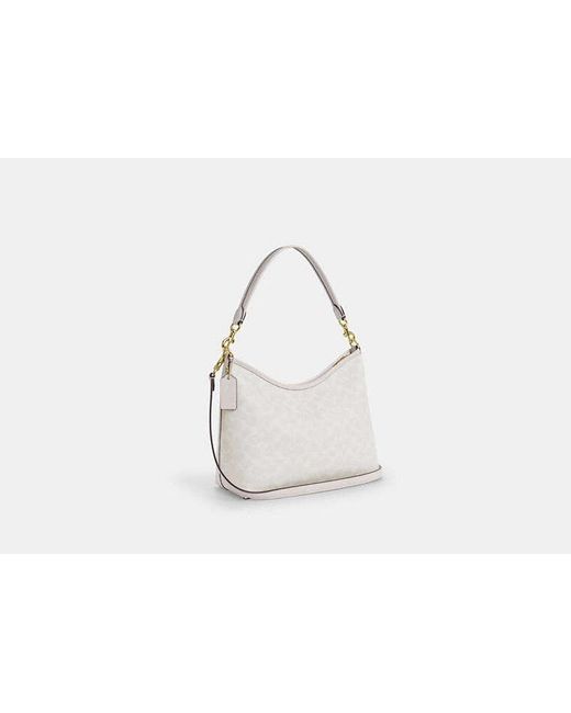 COACH Laurel Shoulder Bag In Signature Canvas in Black | Lyst