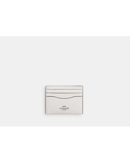 COACH Slim Id Card Case in White | Lyst