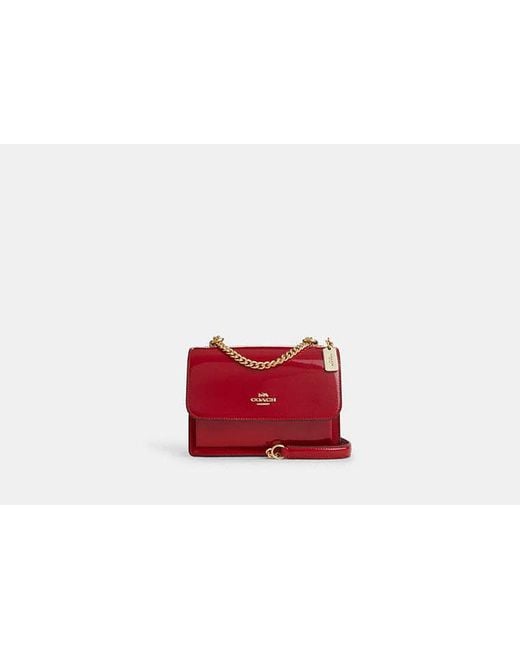 COACH Mini Klare Crossbody Bag in Red | Lyst
