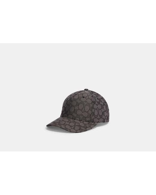 COACH Signature Jacquard Baseball Hat in Black | Lyst