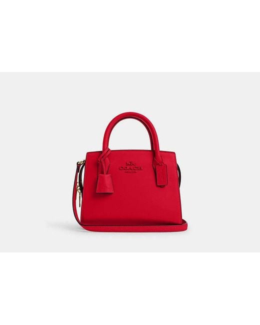 COACH Andrea Carryall Bag in Red | Lyst