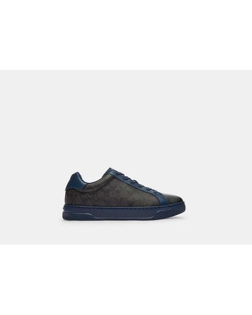 COACH High Line Sneaker In Signature Canvas in Blue for Men | Lyst
