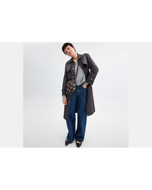 COACH Mini Rowan File Bag With Heart Bolt Print in Black | Lyst