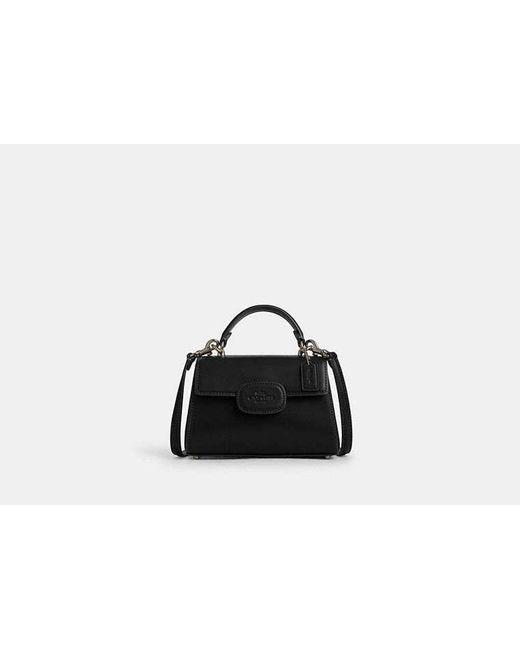COACH Eliza Mini Top Handle Bag in Black | Lyst