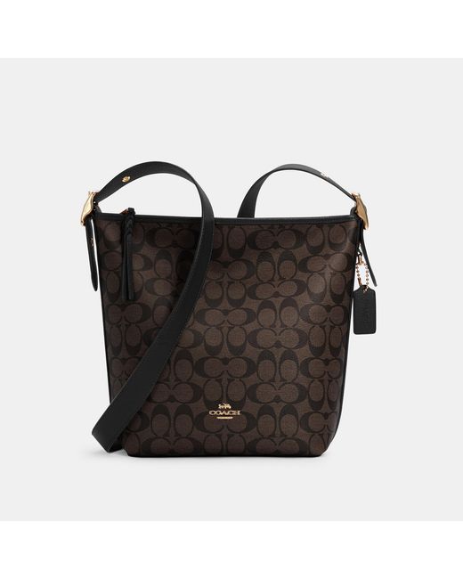 Coach Outlet Val Duffle In Signature Canvas in Brown | Lyst