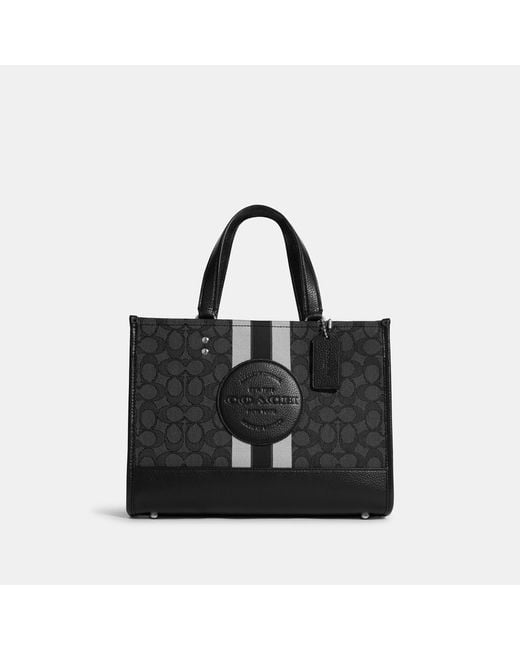 Coach Outlet Leather Dempsey Carryall In Signature Jacquard With Stripe ...