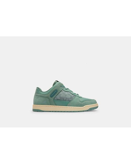 COACH C201 Sneaker In Signature Canvas Jacquard in Green for Men | Lyst