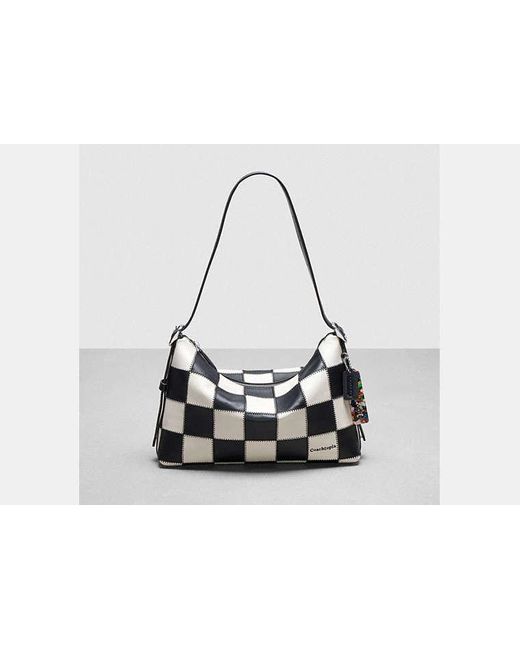 COACH Alter/ego Shoulder Bag In Checkerboard Upcrafted Leather in Black ...