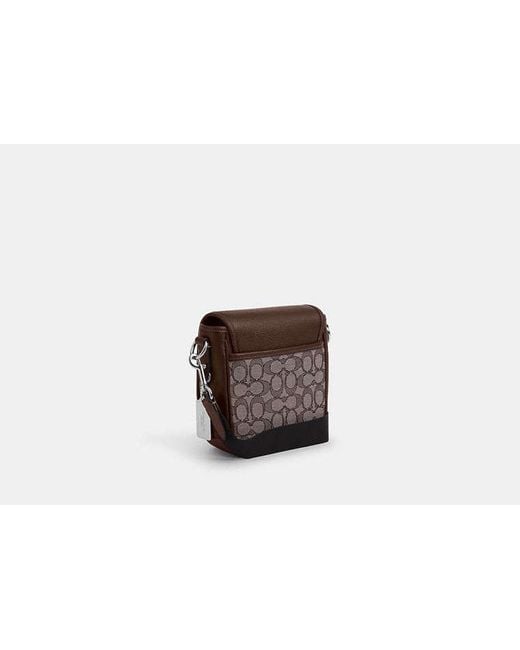 COACH Lucas Crossbody In Signature Jacquard in Black for Men | Lyst