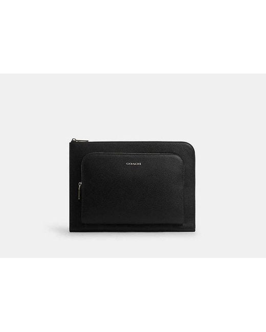 COACH Ethan Portfolio In Signature Canvas in Black for Men | Lyst