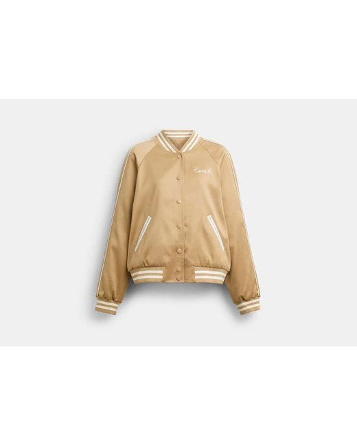 COACH Reversible Signature Souvenir Varsity Jacket in Black | Lyst