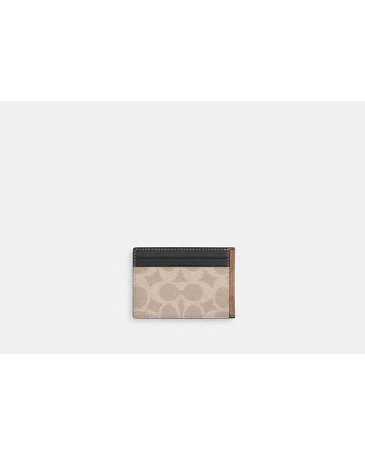 COACH Compact Billfold Wallet In Blocked Signature Canvas in Black for ...