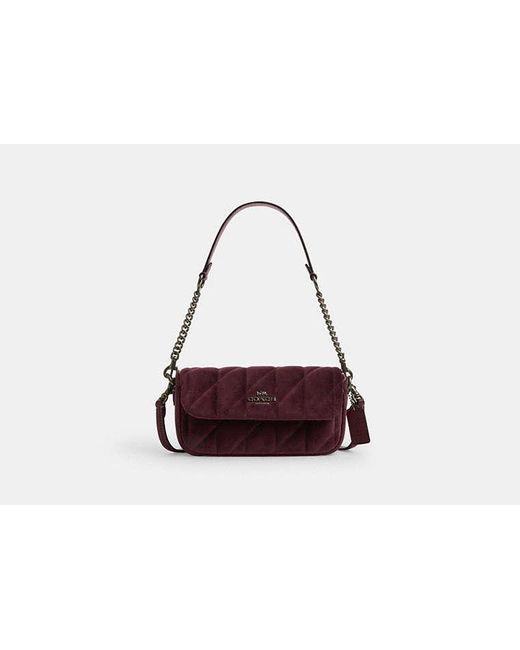 COACH Hailey Flap Bag With Quilting in Black | Lyst
