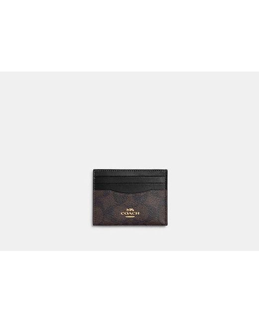 COACH Slim Id Card Case in Black | Lyst UK