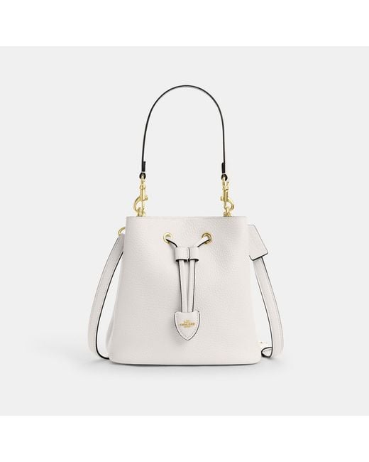 COACH Rowan Bucket Bag in White | Lyst