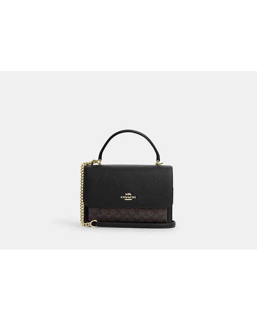 COACH Klare Top Handle Bag In Signature Canvas in Black | Lyst