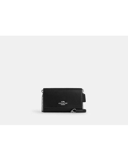 COACH Flap Crossbody in Black | Lyst