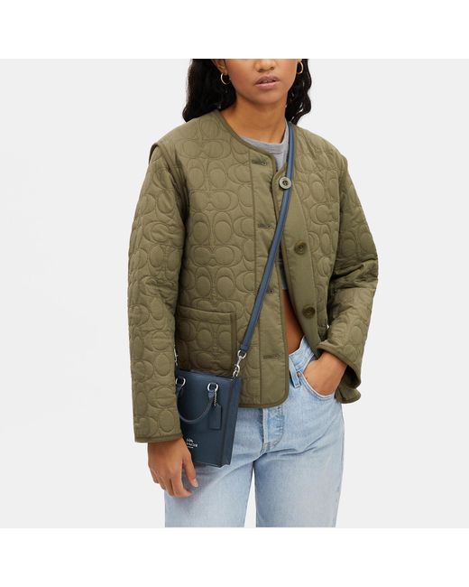 Coach Outlet North South Mini Tote in Blue | Lyst