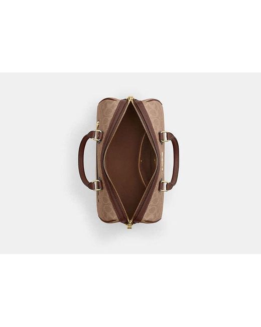 COACH Rowan Large Satchel Bag In Signature Canvas in Black | Lyst