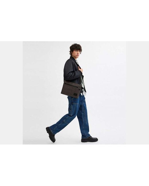 COACH Carrier Zip Crossbody Bag In Signature Canvas in Black for Men | Lyst