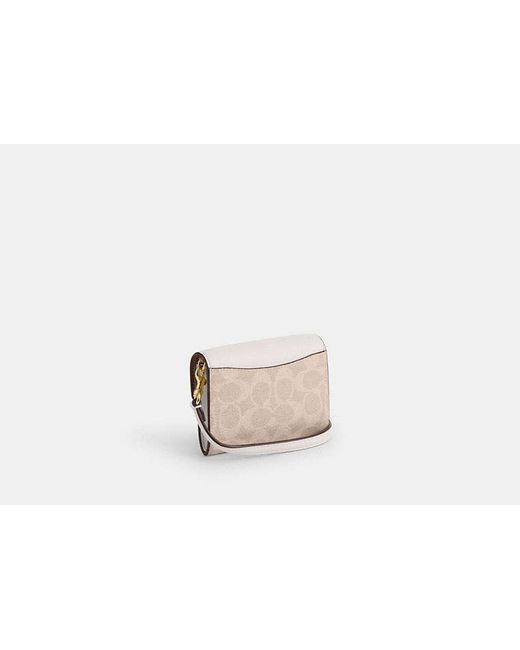 COACH Mini Envelope Wallet With Strap In Signature Canvas in Black | Lyst