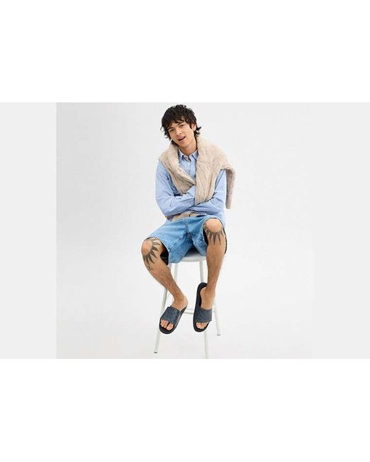 COACH Slide In Signature Denim in Black for Men | Lyst