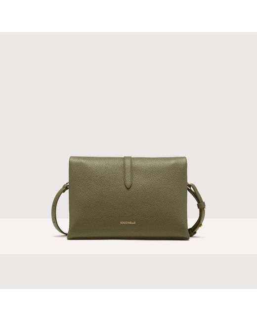 Coccinelle Grained Leather Shoulder Bag Dorian Small in Green | Lyst