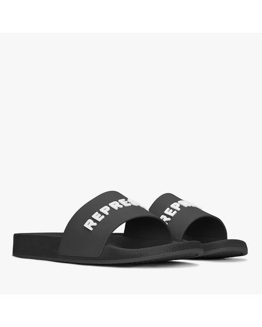 Represent Rubber Pool Sliders in Black for Men | Lyst UK
