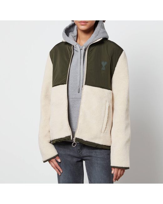 AMI x Coggles Shell And Fleece Jacket in Natural | Lyst