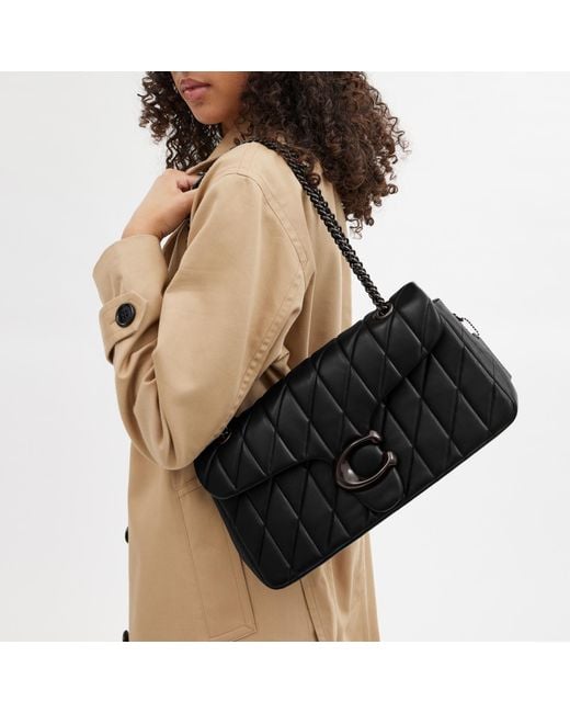 COACH Tabby 33 Quilted Leather Shoulder Bag in Black | Lyst
