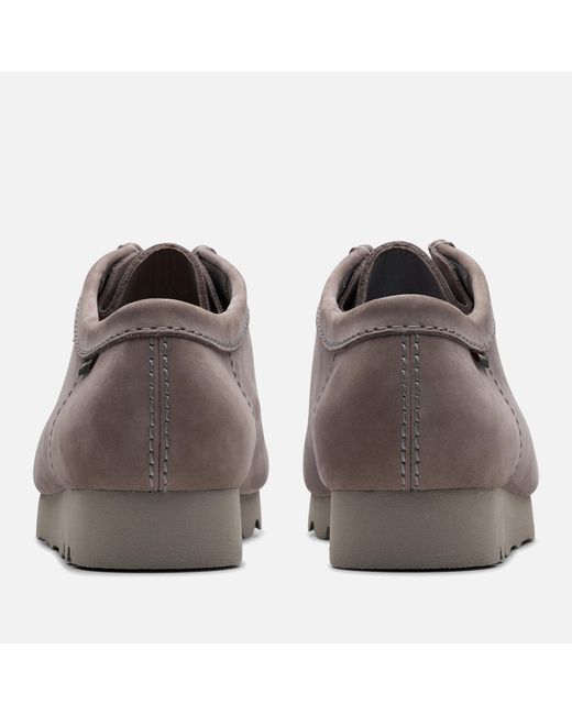 Clarks Wallabee Nubuck Gore-Tex Shoes in Gray for Men | Lyst