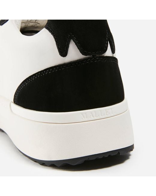 Mallet London Mallet Hoxton 2.0 Leather And Suede Trainers in Black for ...