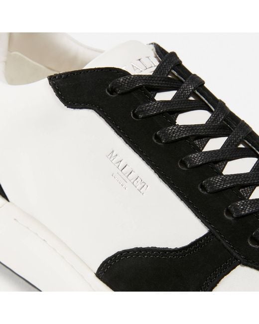 Mallet London Mallet Hoxton 2.0 Leather And Suede Trainers in Black for ...