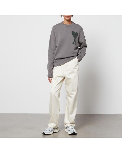 AMI x Coggles Alex Cotton-Canvas Trousers in White | Lyst