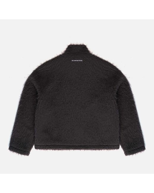 MKI Miyuki-Zoku Faux Fur Track Jacket in Black for Men | Lyst