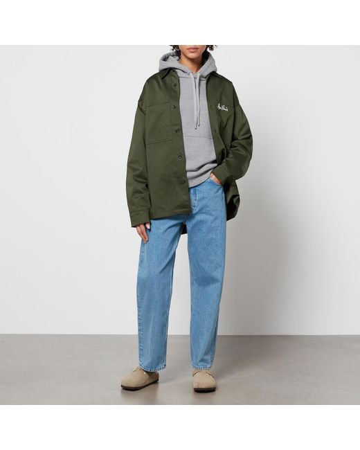 AMI x Coggles Brushed Cotton-Canvas Overshirt in Green | Lyst