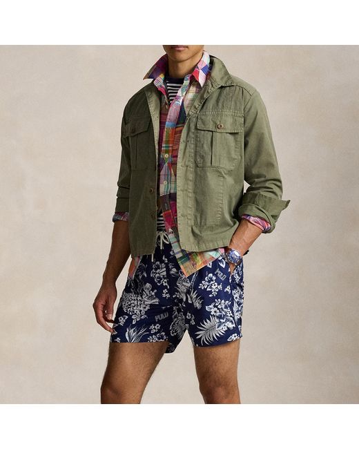 Polo Ralph Lauren Traveler Bear Shell Swimming Trunks in Blue for Men ...