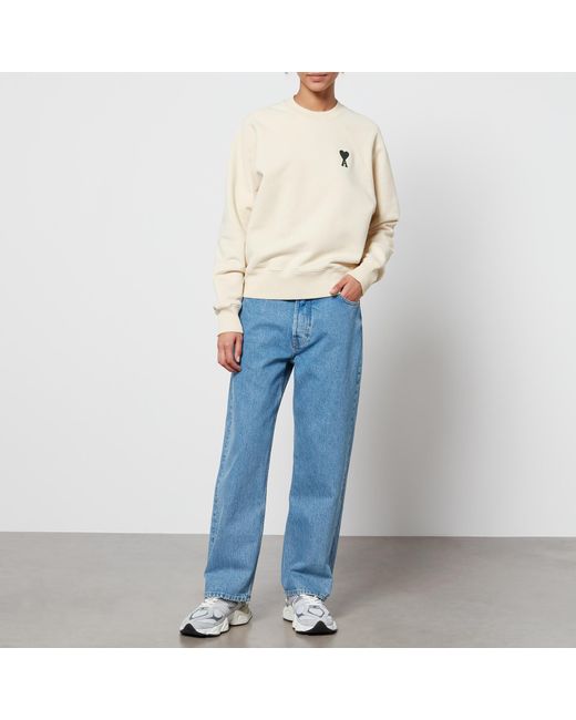 AMI x Coggles De Coeur Cotton-Jersey Sweatshirt in White | Lyst