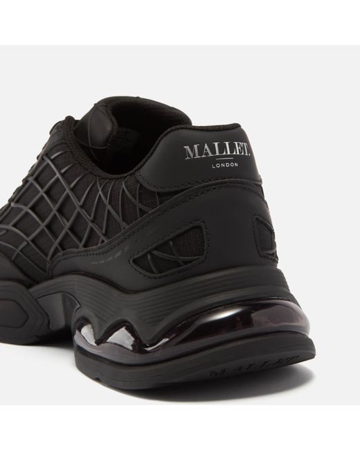 Mallet London Mallet Neptune Ripstop And Leather Trainers in Black for ...
