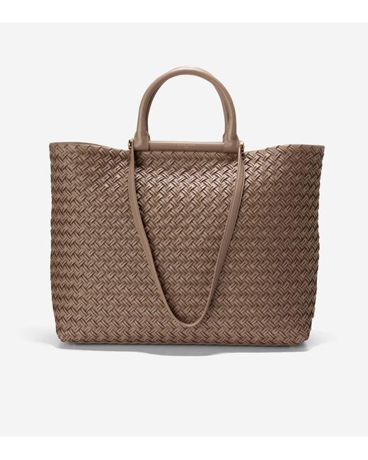 Cole Haan Catherine Woven Tote Bag in Brown | Lyst