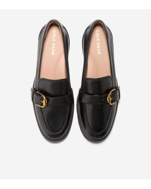 Cole Haan Women's Giana Buckle Loafers in Black | Lyst