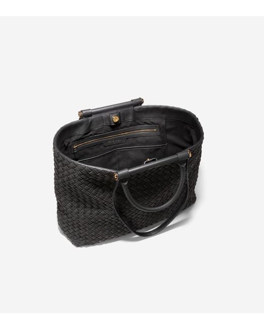 Cole Haan Catherine Woven Tote Bag in Black | Lyst