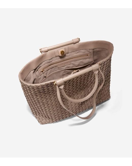 Cole Haan Catherine Woven Tote Bag in Brown | Lyst