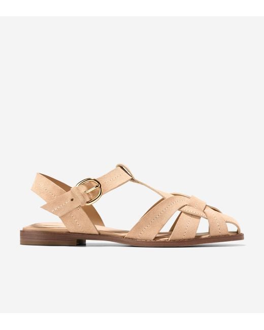 Cole Haan Rosette Fisherman Sandals in Natural | Lyst