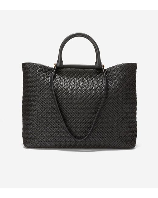 Cole Haan Catherine Woven Tote Bag in Black | Lyst