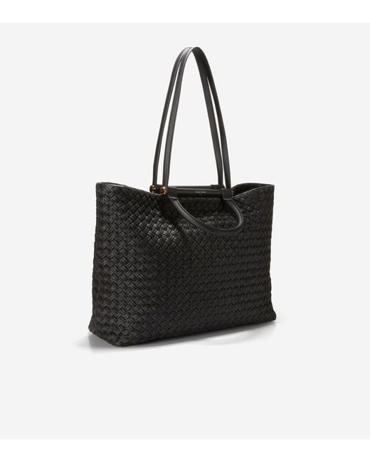 Cole Haan Catherine Woven Tote Bag in Black | Lyst