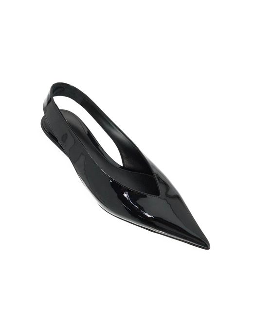 Totême Slingback Patent Leather Wedge Dãcol in Black | Lyst