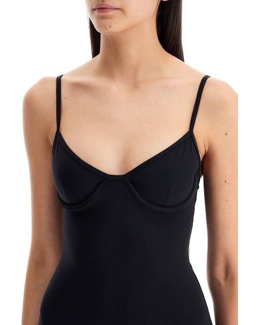 Totême One Piece Swimsuit With Under In Black Lyst