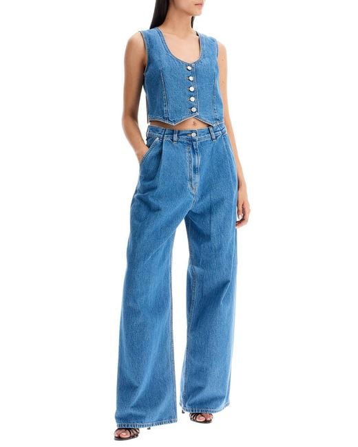 Givenchy "Denim Voyou Vest in Blue | Lyst