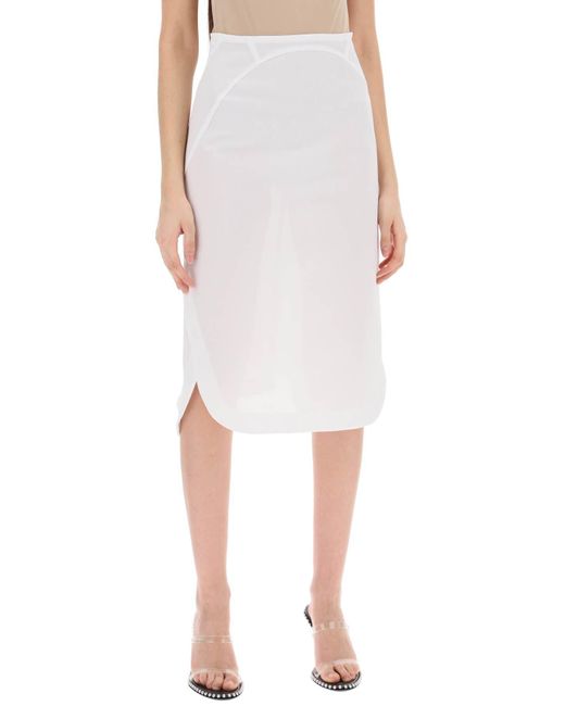 Alaïa "Mermaid Style Heavy Mesh Skirt" in White | Lyst